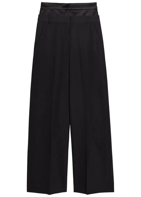Erdem Layered Wide-leg Trousers