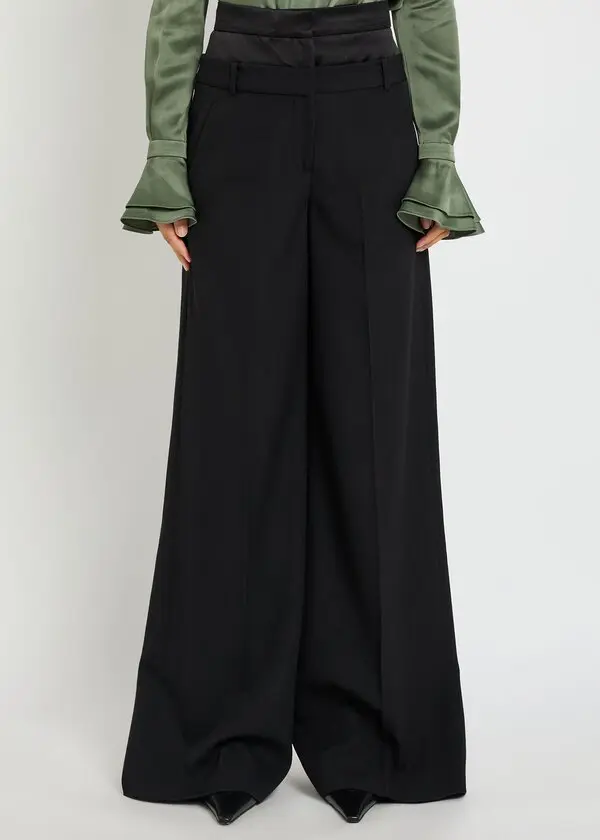 Erdem Layered Wide-leg Trousers