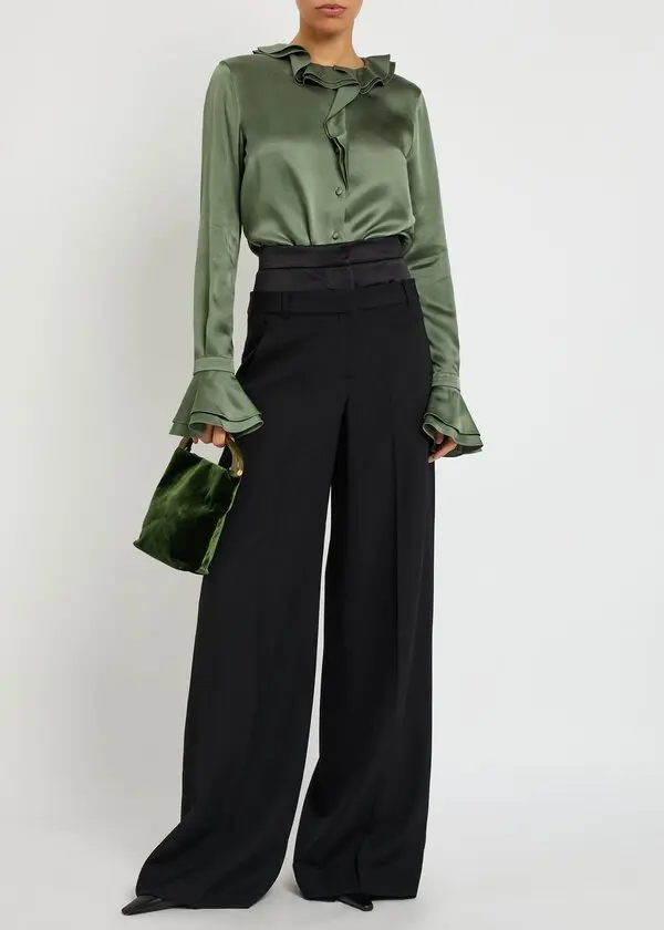 Erdem Layered Wide-leg Trousers