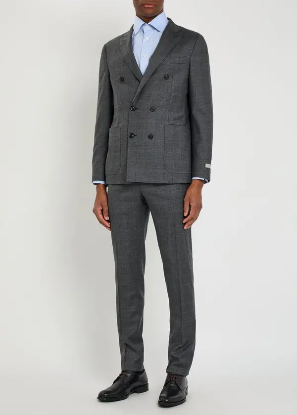 Canali Checked Wool Suit