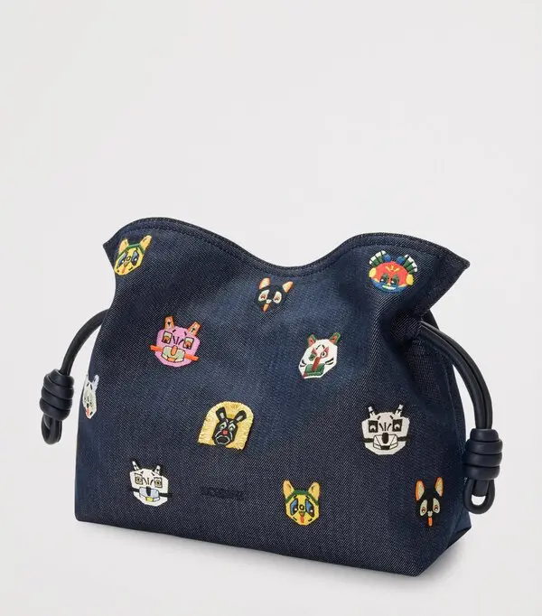Loewe X Louis Wain Medium Denim Flamenco Clutch