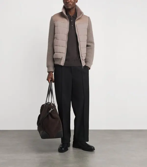 Corneliani Shearling-trim Padded Jacket