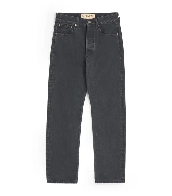 Valentino Garavani Relaxed Straight Leg Jeans - Black