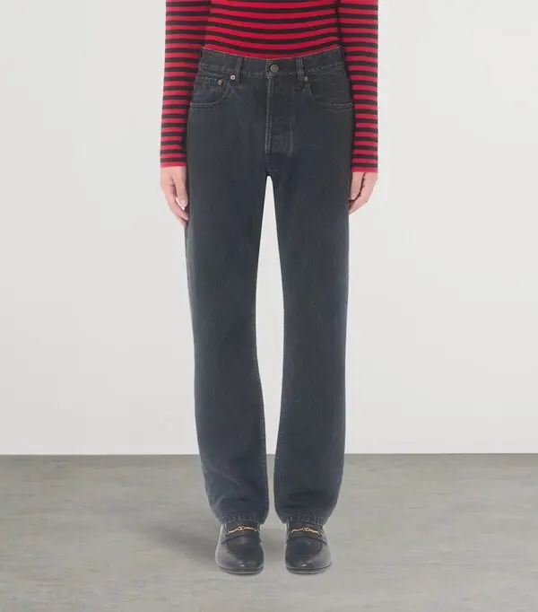 Valentino Garavani Relaxed Straight Leg Jeans - Black