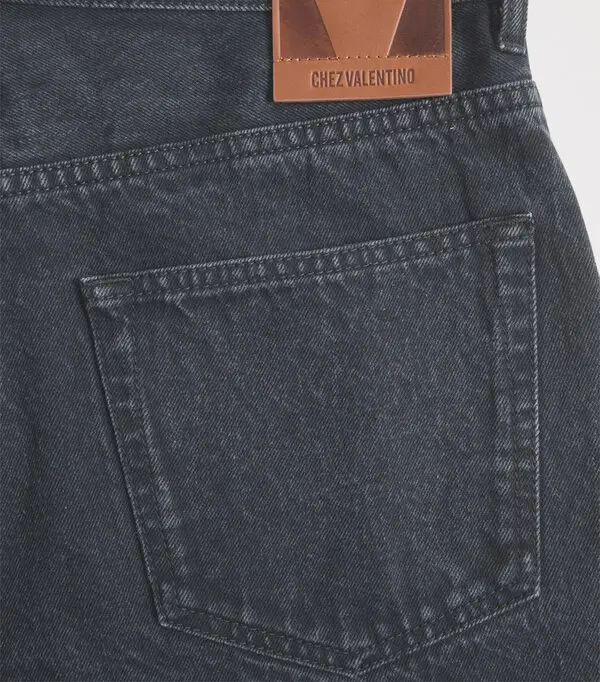 Valentino Garavani Relaxed Straight Leg Jeans - Black