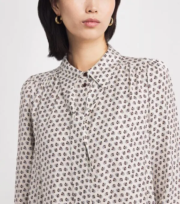 ME+EM Twill Paisley Blouse With Tie