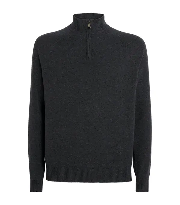 Derek Rose Cashmere Half-zip Finley Sweater