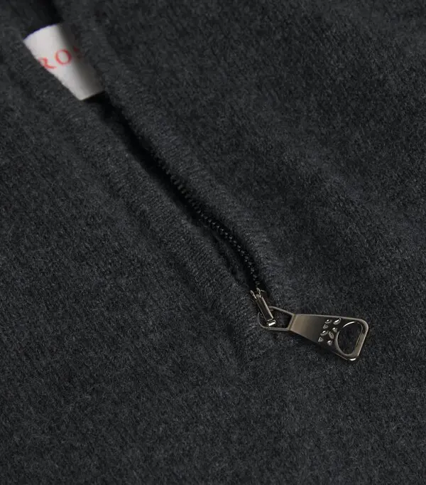 Derek Rose Cashmere Half-zip Finley Sweater