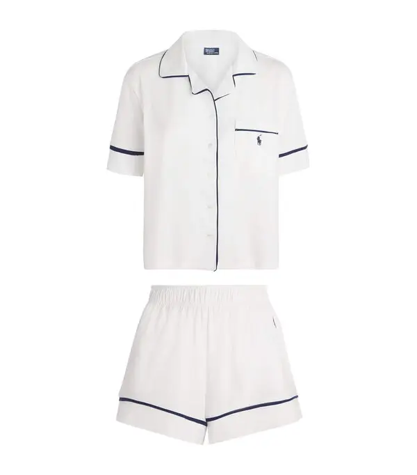 Polo Ralph Lauren Cotton-blend Short Pyjama Set - White