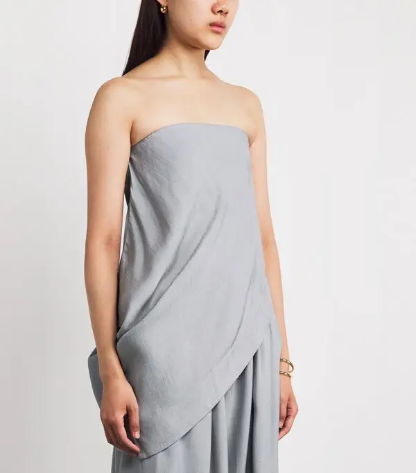 ST. AGNI Asymmetric Draped Top