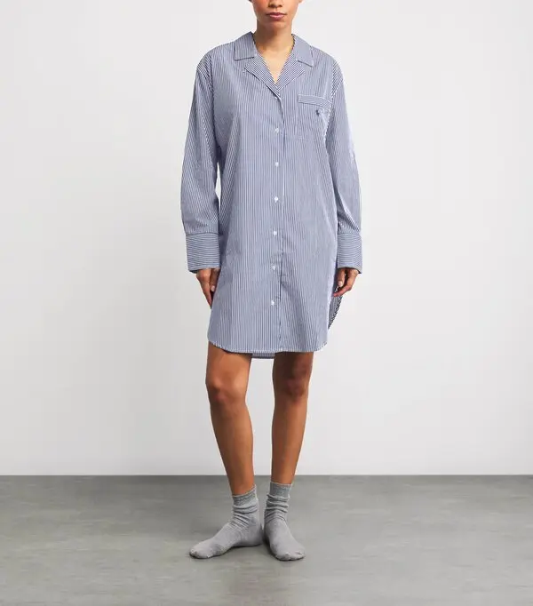 Polo Ralph Lauren Cotton Poplin Stripe Pyjama Shirt