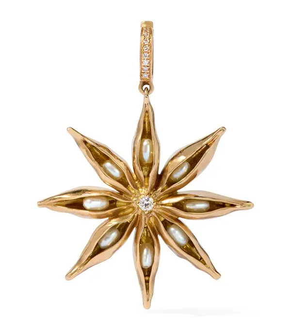Annoushka Yellow Star Anise Charm Pendant - Gold