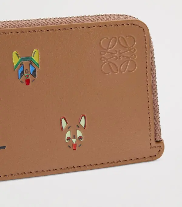 Loewe X Louis Wain Leather Cats Coin Card Holder