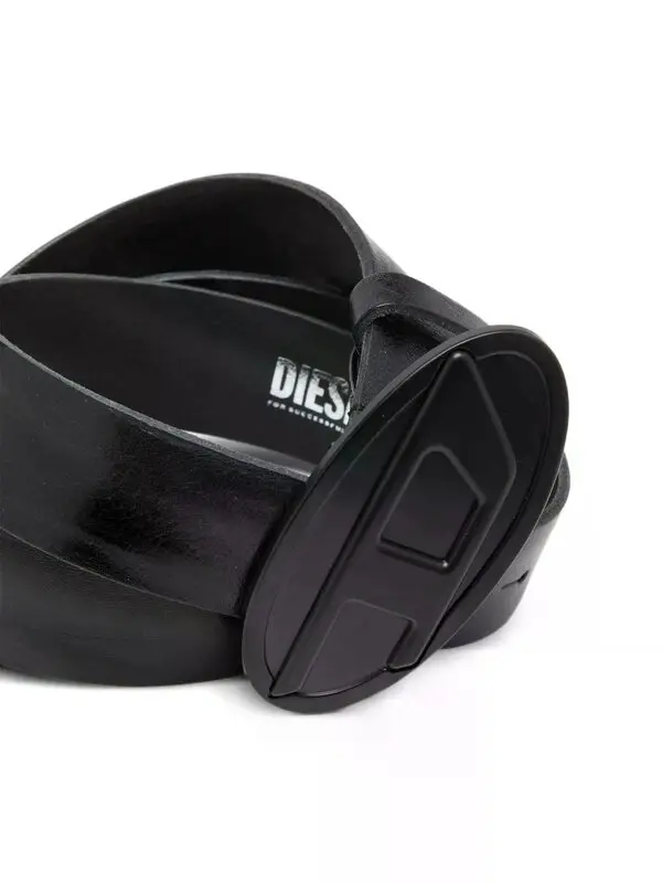 DIESEL® B-1dr 2.0 Oval-plaque Belt - Black