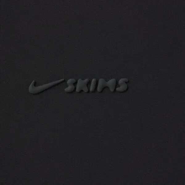 SKIMS Woven Nylon Cropped Jacket - Obsidian