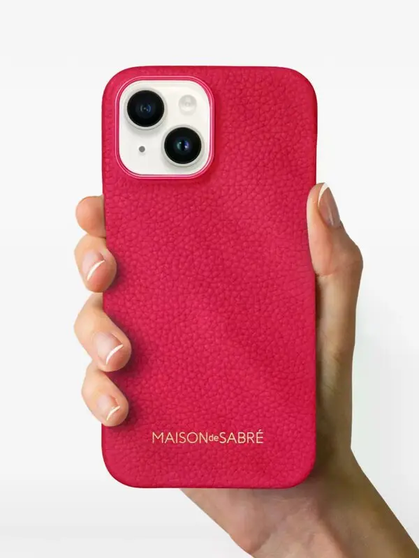 MAISON DE SABRE Logo-lettering Iphone 15 Case - Pink