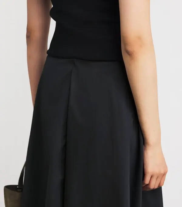 ST. AGNI Cotton-blend Asymmetric Maxi Dress
