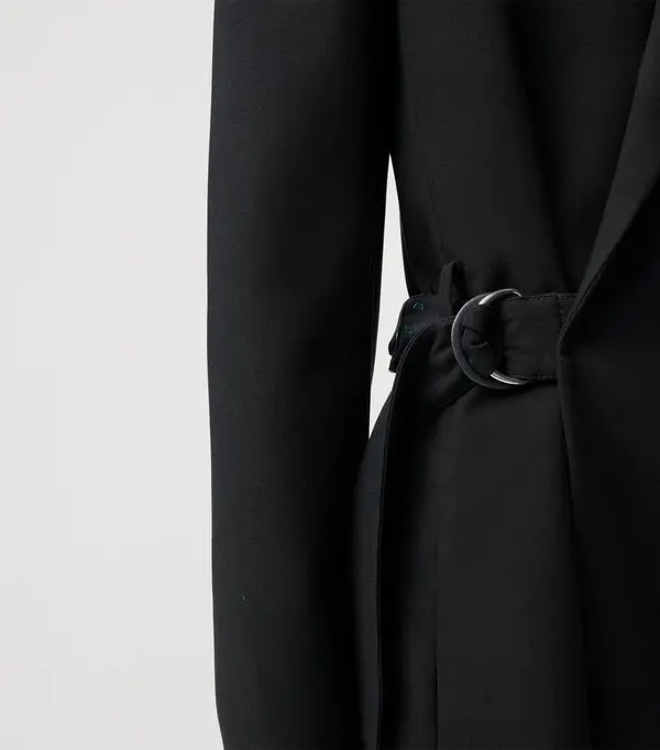 Loewe Wool Draped Blazer - Black