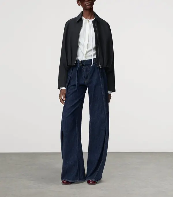 Loewe Wool Draped Bomber Jacket