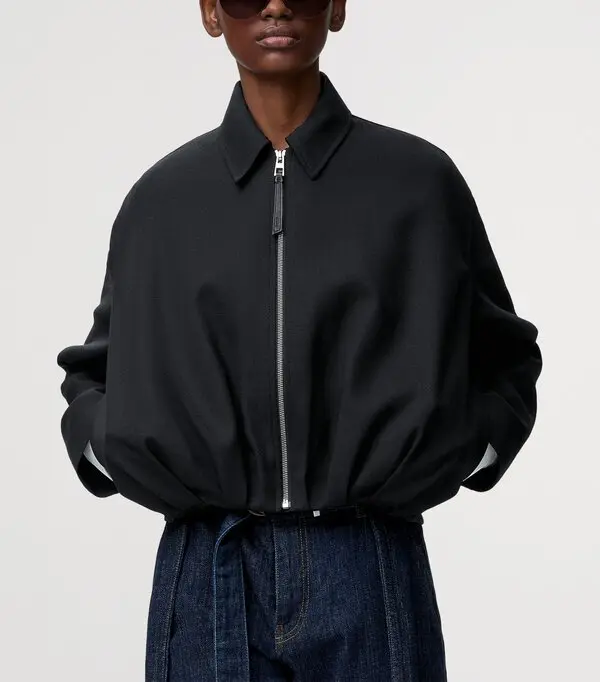 Loewe Wool Draped Bomber Jacket