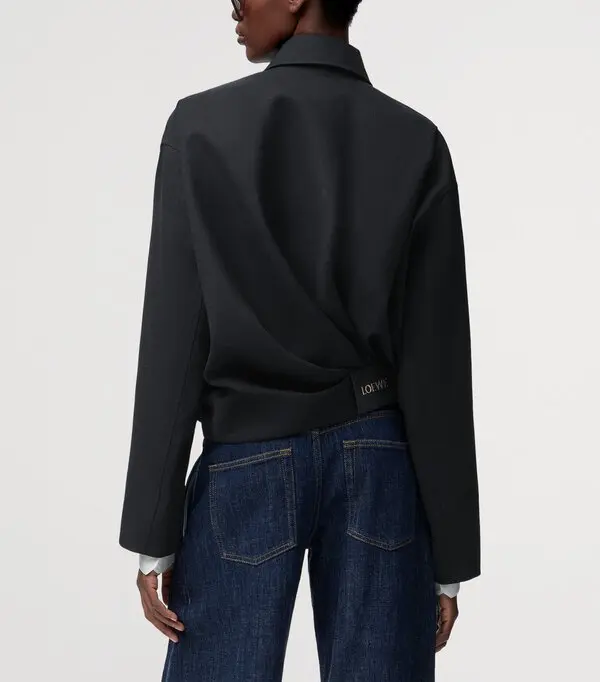 Loewe Wool Draped Bomber Jacket