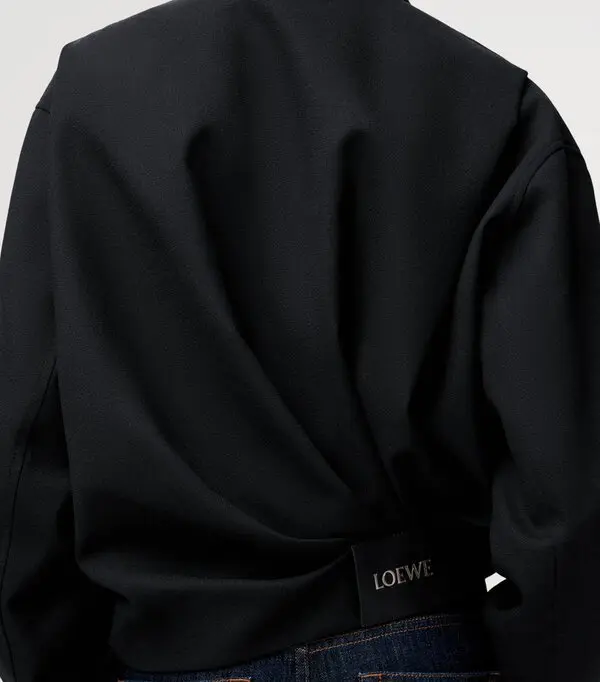 Loewe Wool Draped Bomber Jacket