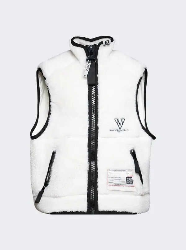 Mihara Yasuhiro Amateur Sewn Boa Vest - White