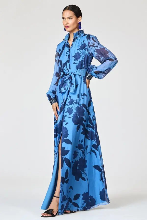 Sachin & Babi Chiffon A-line Gown