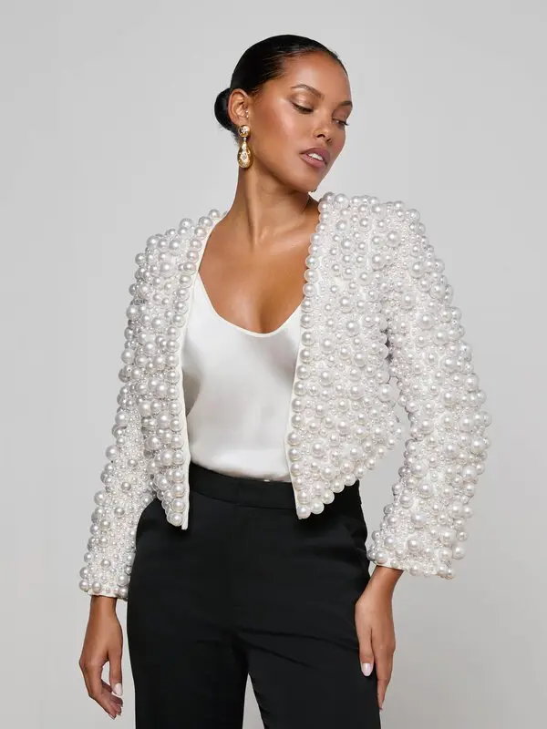 L'Agence Belle Oversized Pearl Jacket