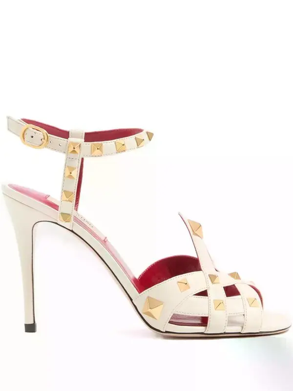 Valentino Garavani Studded Strappy Sandals - Neutrals