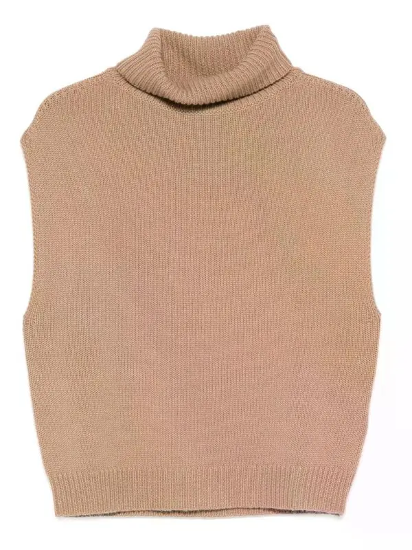 ALLUDE Roll-neck Vest
