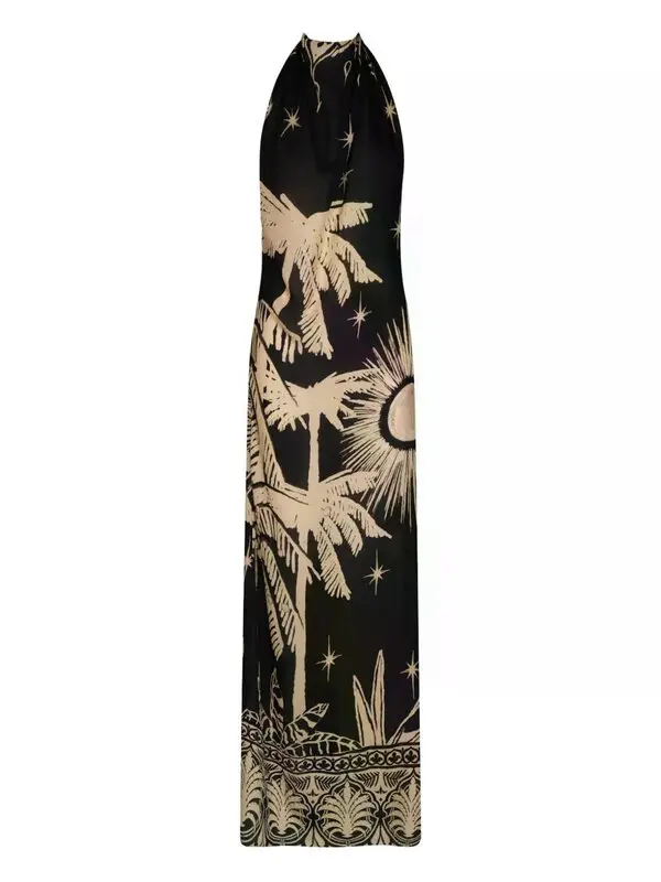 Johanna Ortiz Printed Maxi Dress - Black