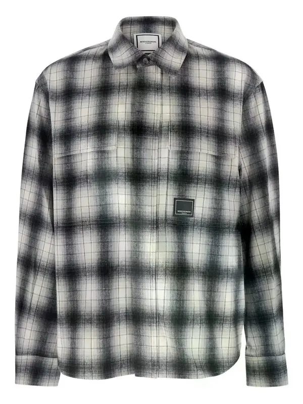 WOOYOUNGMI Logo-patch Check-pattern Shirt