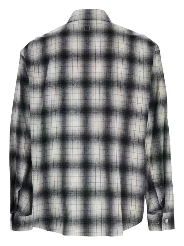 WOOYOUNGMI Logo-patch Check-pattern Shirt