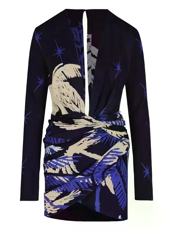 Johanna Ortiz Gangaway Printed Mini Dress - Blue
