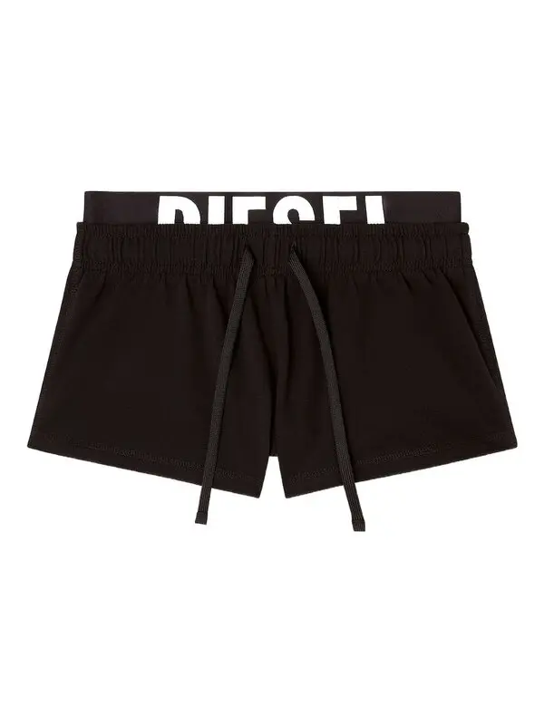 DIESEL® Logo Waistband Shorts - Black
