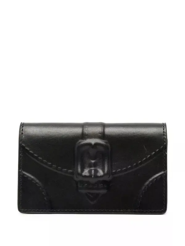 Mihara Yasuhiro Embossed-buckle Wallet - Black