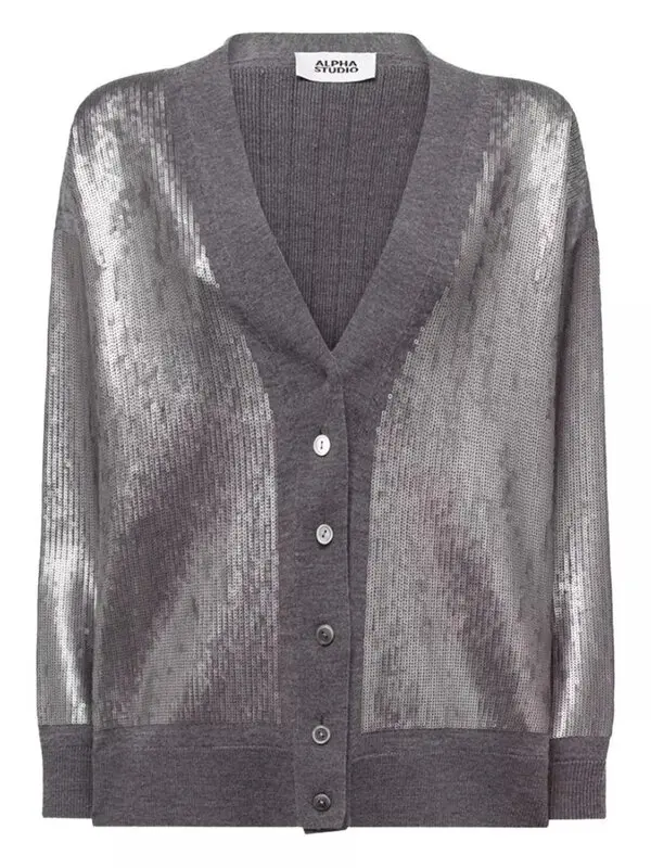 Alpha Studio Sequin Embellished Cardigan