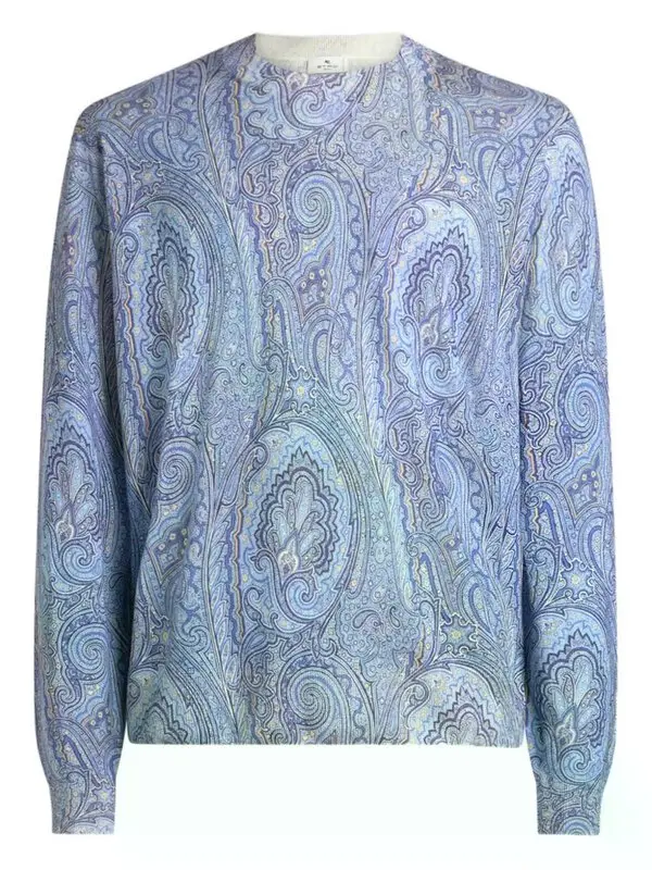 Etro Floral Arnica Motif Sweater - Blue