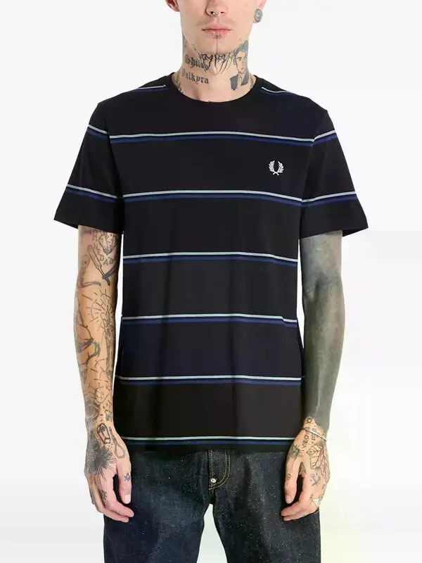 Fred Perry Fine Stripe T-shirt - Black