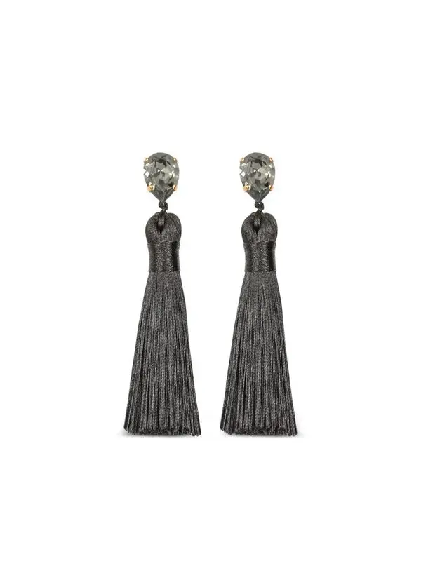 JENNIFER BEHR Tassel Francine Earrings - Black