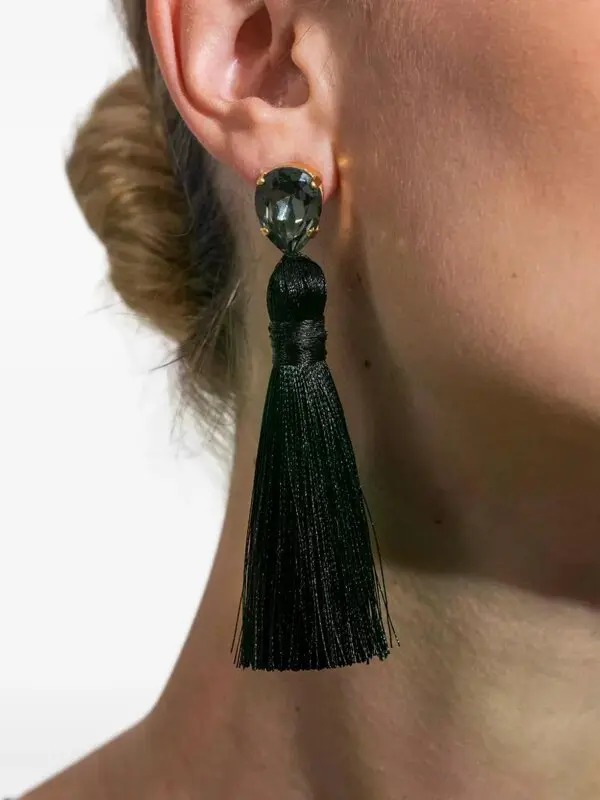 JENNIFER BEHR Tassel Francine Earrings - Black