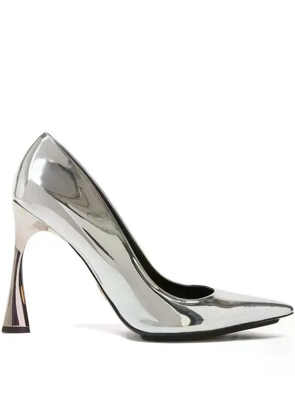 Stella McCartney 103mm Elsa Pointed-toe Heeled Pumps - Silver