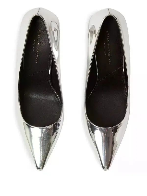 Stella McCartney 103mm Elsa Pointed-toe Heeled Pumps - Silver