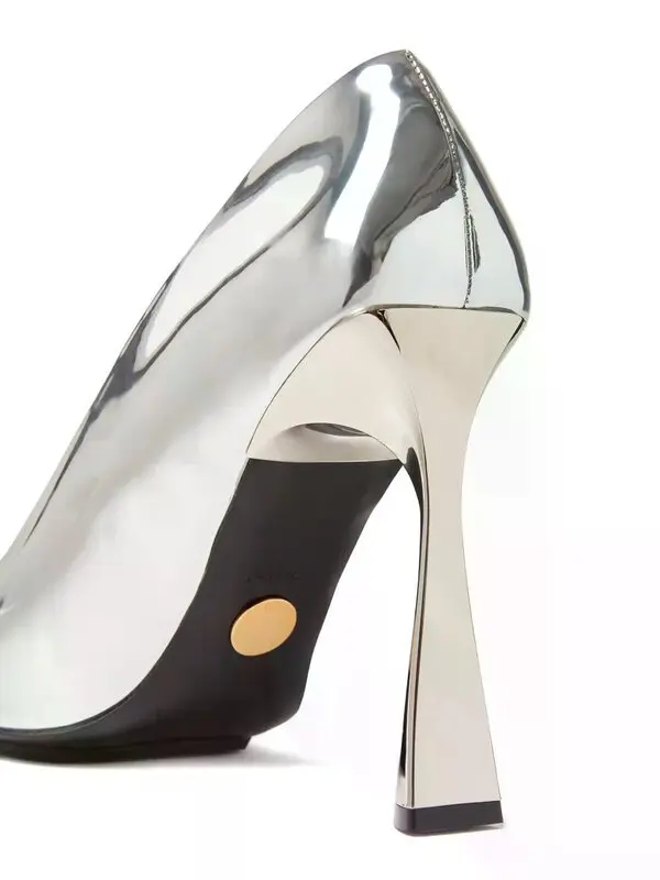 Stella McCartney 103mm Elsa Pointed-toe Heeled Pumps - Silver