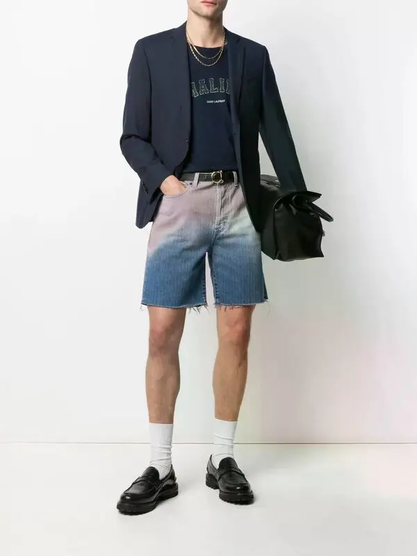 Saint Laurent Gradient Denim Shorts