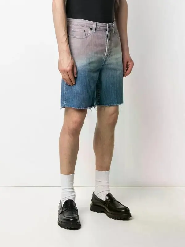 Saint Laurent Gradient Denim Shorts
