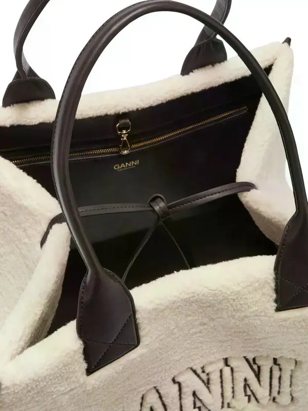 GANNI Xx Large Shearling Tote Bag
