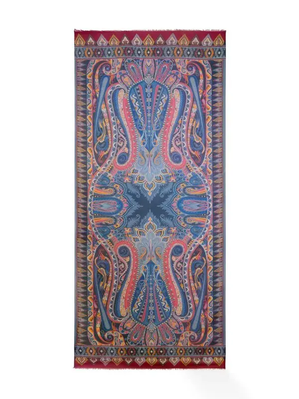 Etro Floral Paisley Scarf - Blue