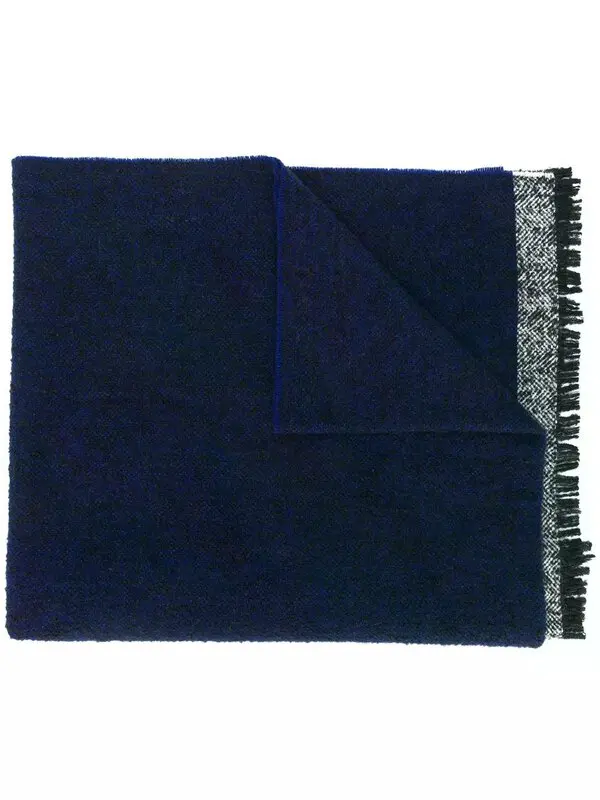 ZANONE Herringbone Scarf - Blue